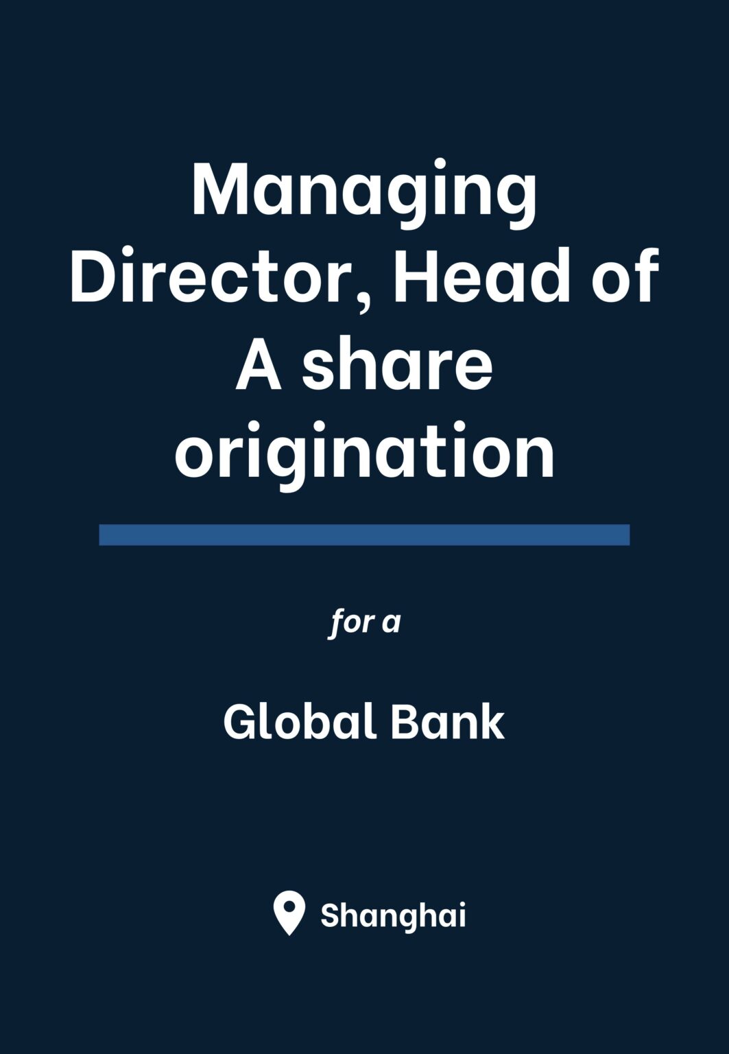 Investment Banking - Global Sage